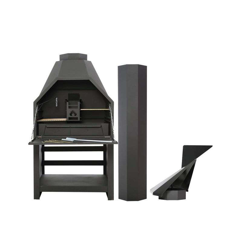 Homefires 800 Freestanding Super Deluxe Braai (Includes 2,4m Flue and ...