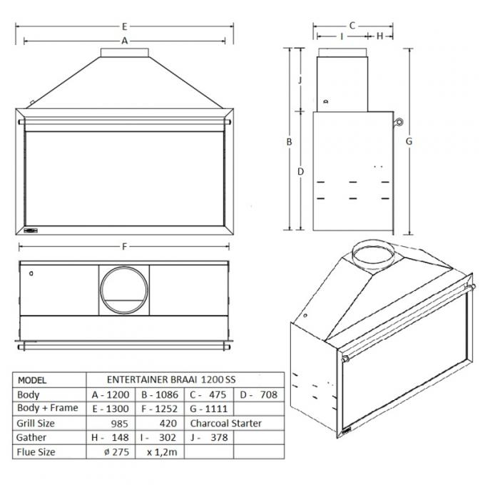 Jetmaster 1200 Entertainer 304 Coastal Grade Stainless Steel Built-in ...