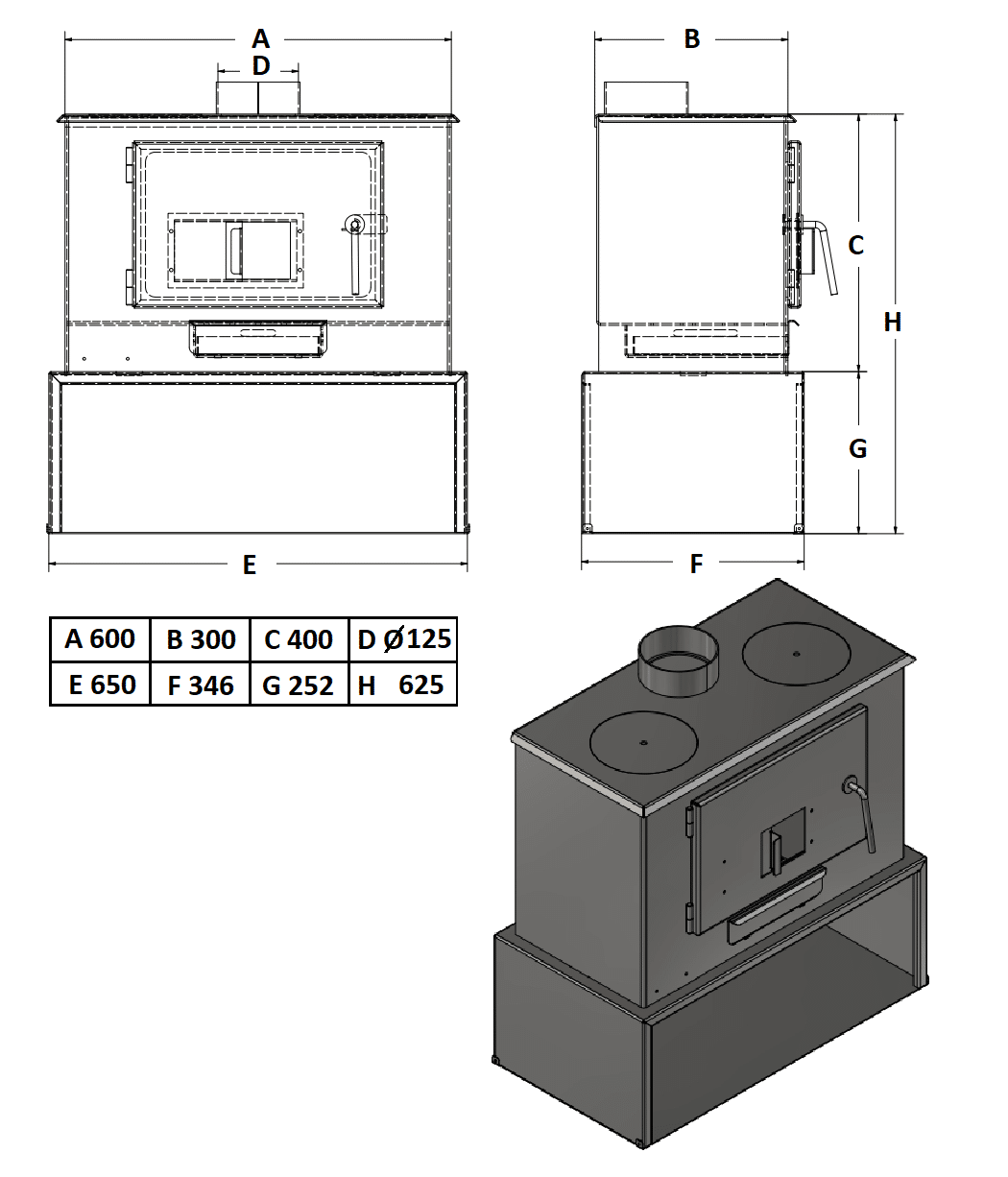 Jetmaster Makoya Stove - multi fuel (wood/coal) - Braai Culture