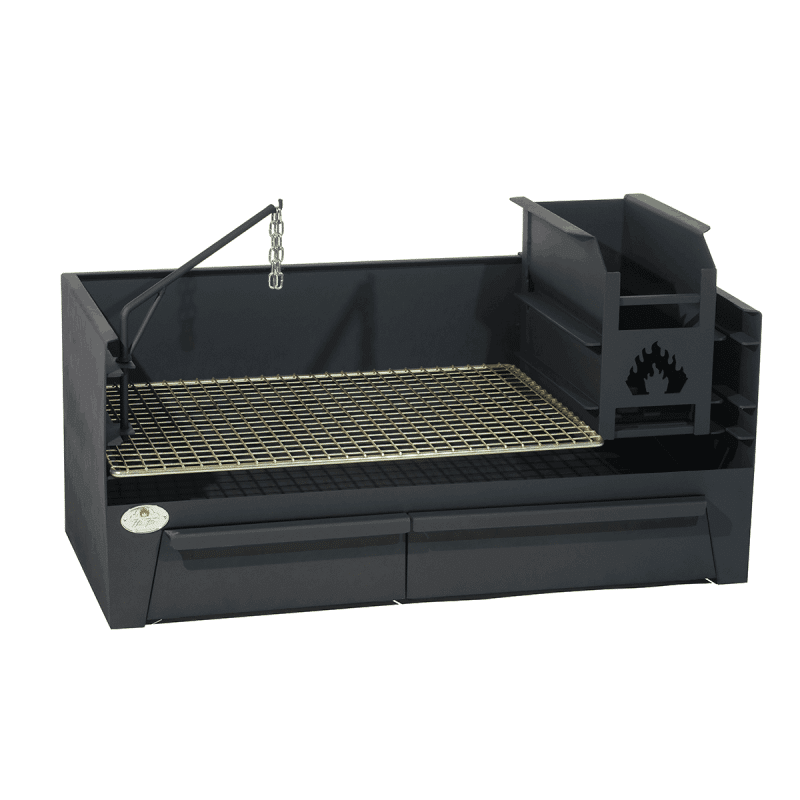 Homefires 1000 Table with ash lid and Drawers freestanding Braai ...