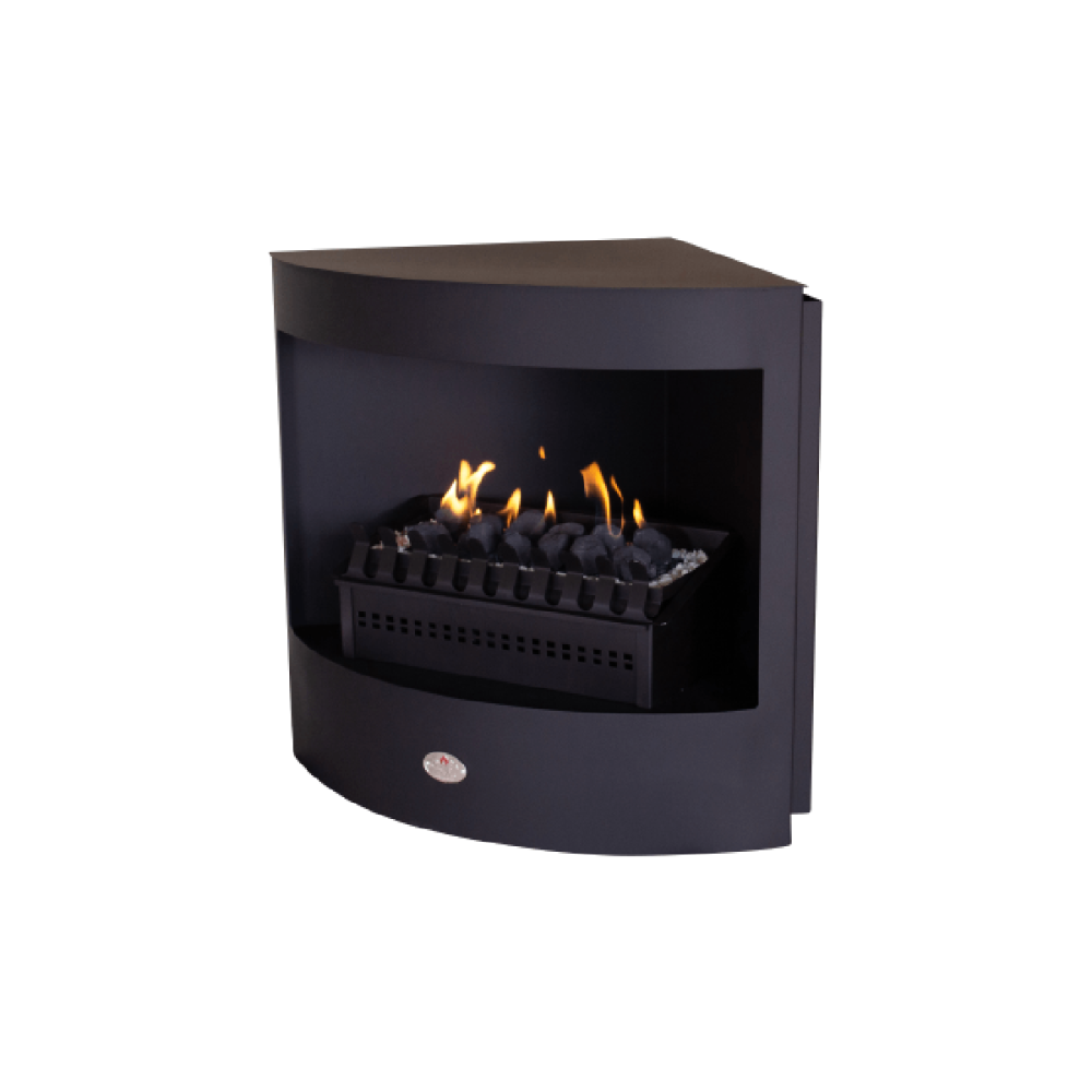 HomeFires 600 Panoramic Firebox Freestanding Vent Free Gas Grate ...