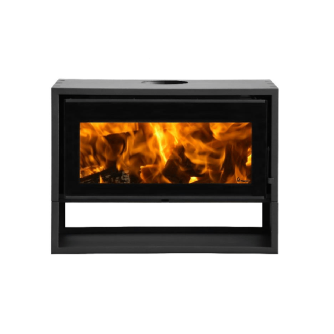 FLAMM 950 with Log Base – Closed Combustion Freestanding Fireplace ...