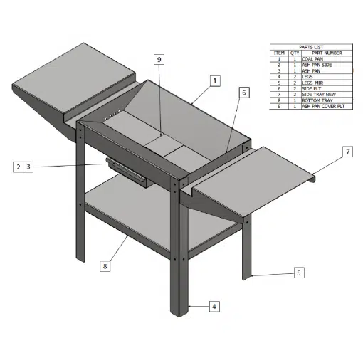 Jetmaster Argentinian Grill Stand Medium Mild Steel (Black) - Braai Culture