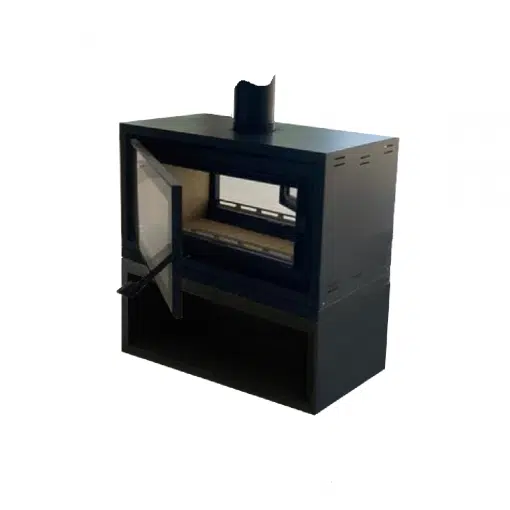Jetmaster FIRESCAPE 1060 with Wood Box Slow Combustion Double Sided ...